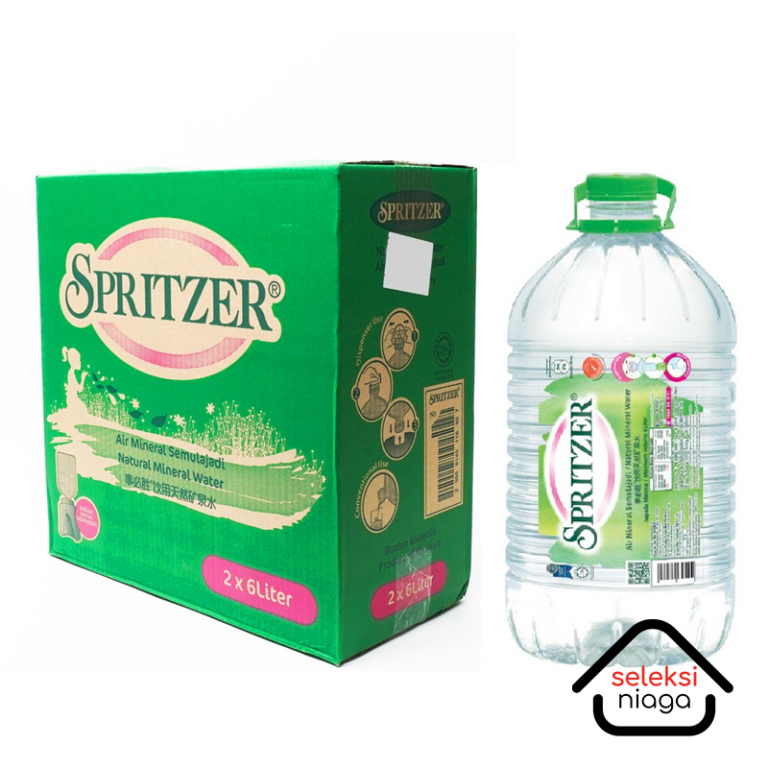 6 Litre Spritzer Natural Mineral Water — Seleksi Niaga
